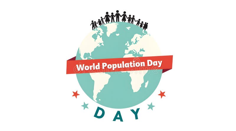 World Population Day, Large and Diverse Group of People in the Shape of ...