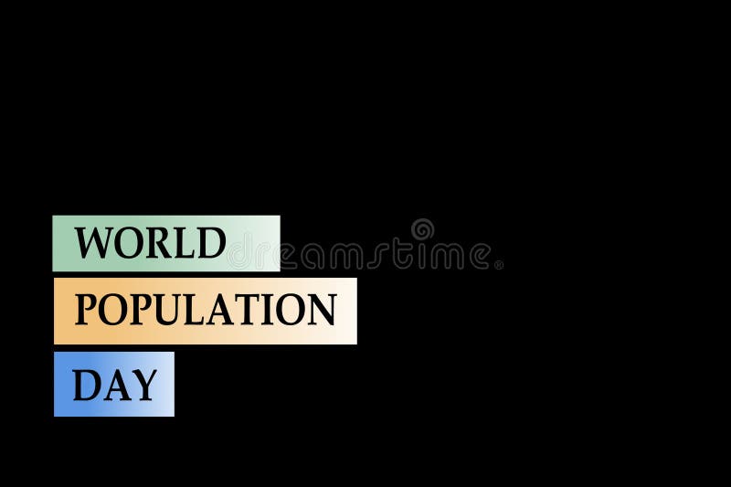 World Population Day - Text As Lower Third. Stock Illustration ...