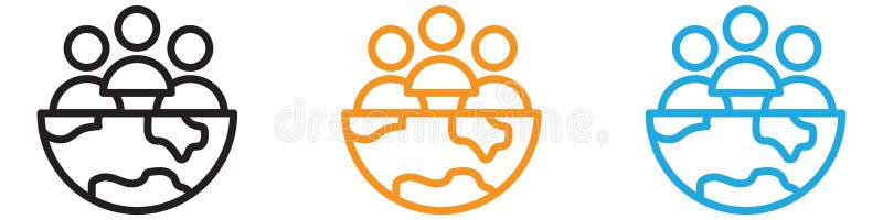 World Population Icon Vector Logo Set Collection for Web App Ui Stock ...
