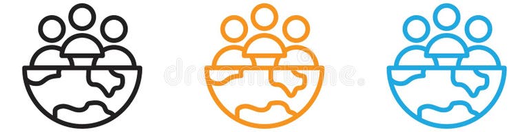 World Population Icon Vector Logo Set Collection for Web App Ui Stock ...
