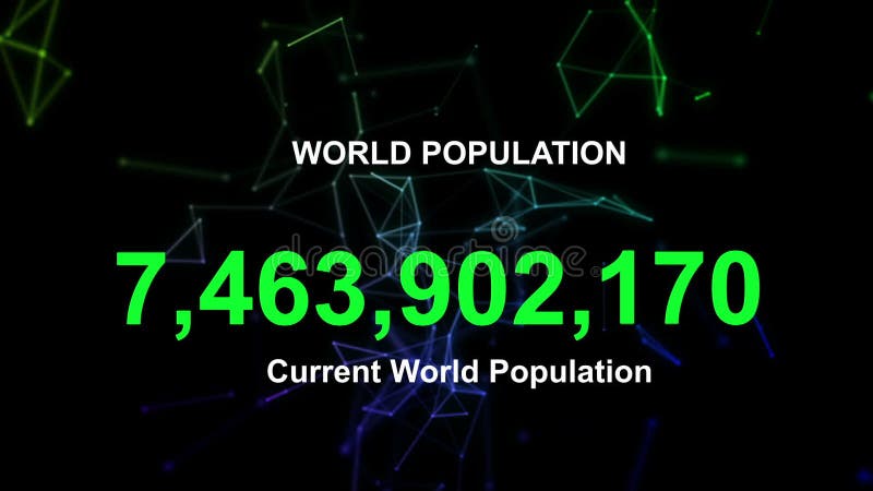 World Population Day: Animated with Human Figure and Text. Stock ...