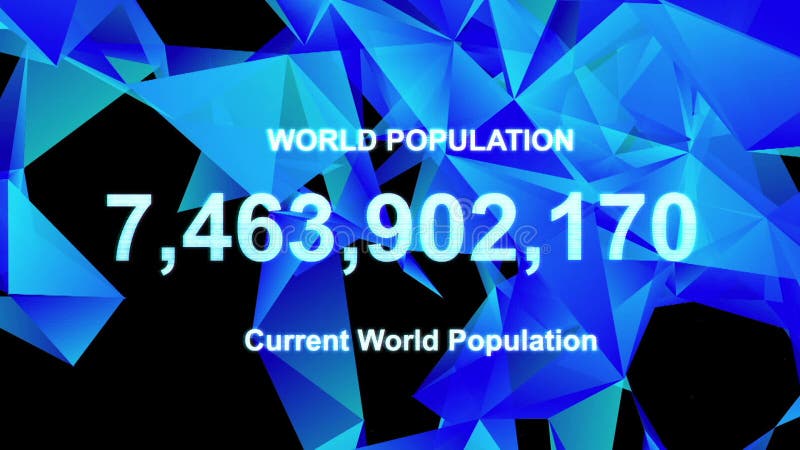 World Population Data Presentation Concept with Blur People Crowd and ...