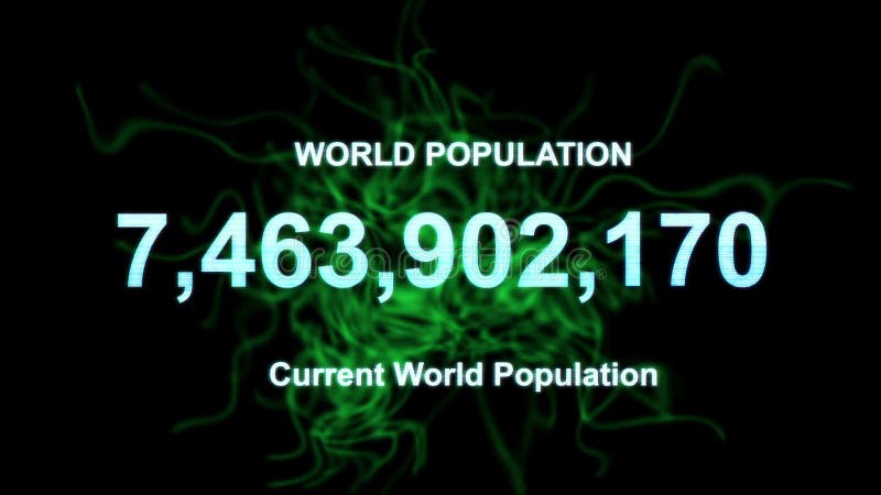 World Population Day: Animated with Human Figure and Text. Stock ...