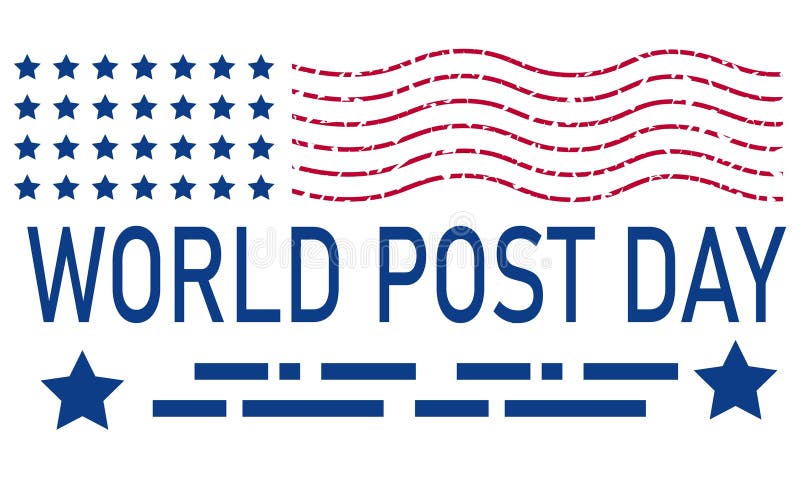 World Post Day. American Flag and Morse Code. Mail Delivery Stock ...