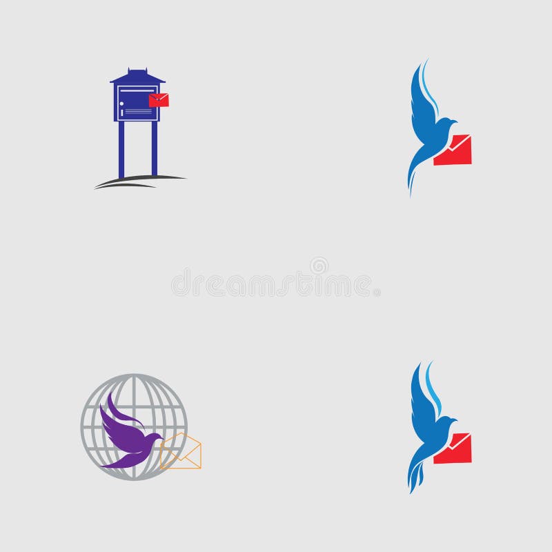 World Post Day Logo with Post Box (mail Box) Icon Design and World Map ...