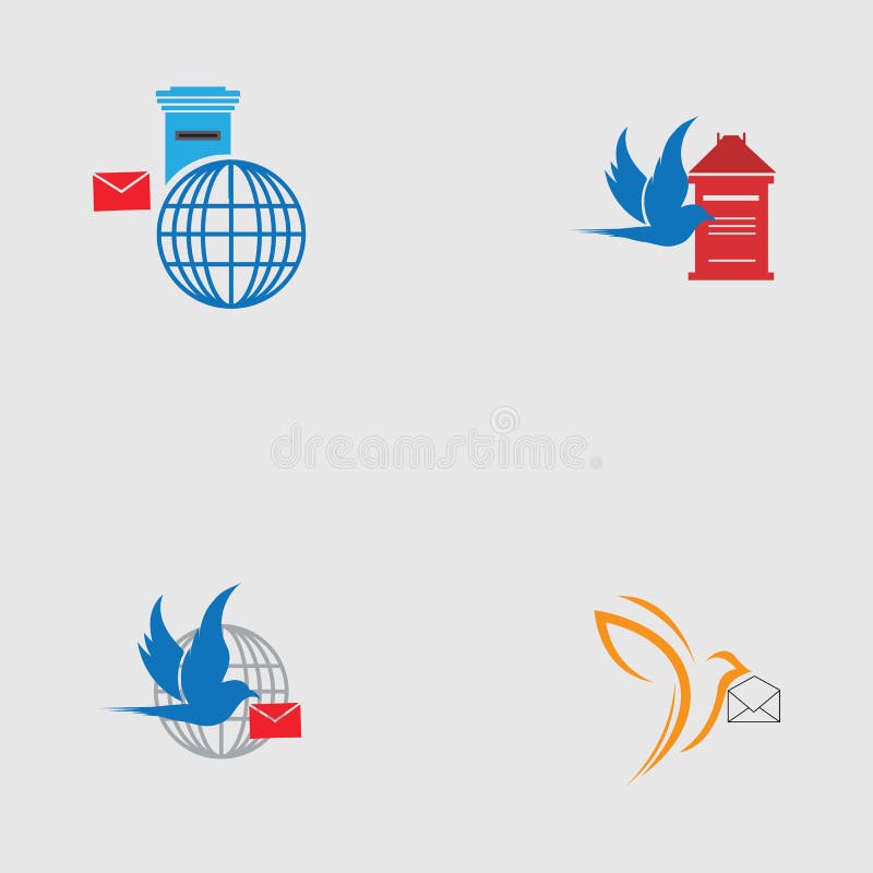 World Post Day Logo with Post Box (mail Box) Icon Design and World Map ...