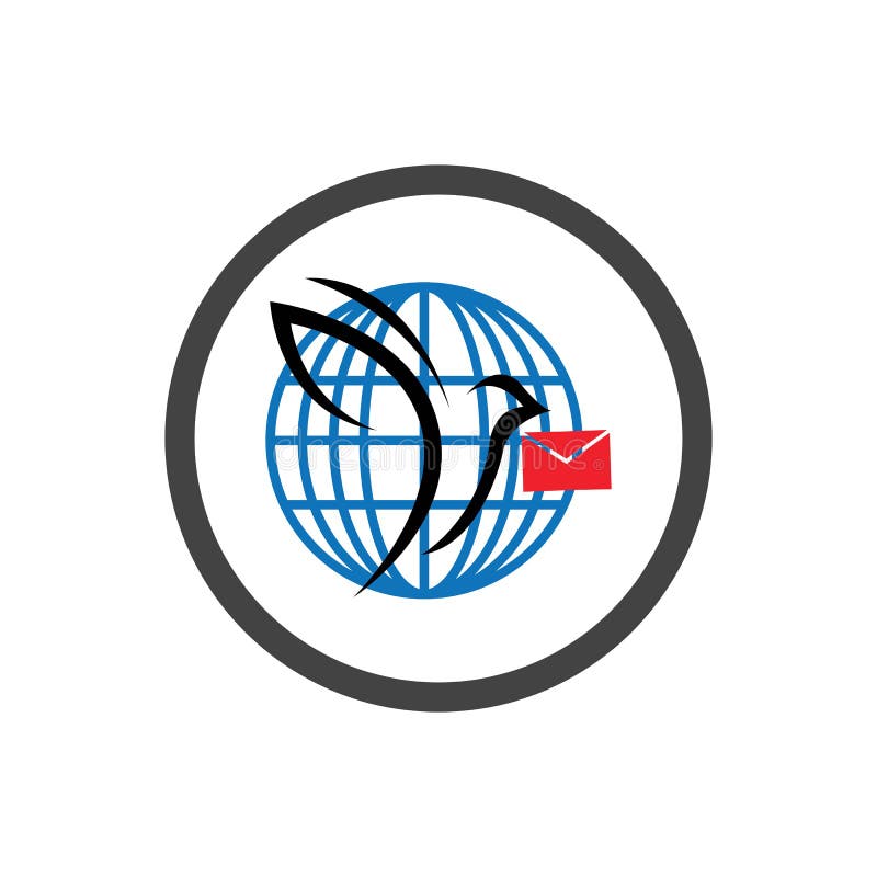 World Post Day Logo with Post Box (mail Box) Icon Design and World Map ...