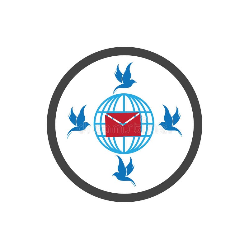 World Post Day Logo with Post Box (mail Box) Icon Design and World Map ...