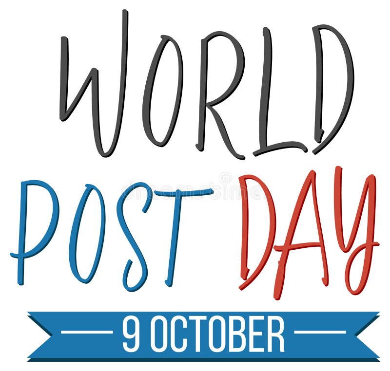 World Post Day on 9 October Banner Stock Vector - Illustration of eps10 ...