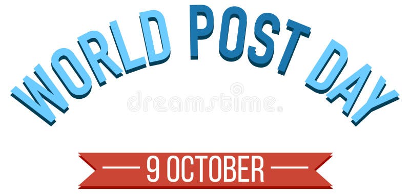 World Post Day on 9 October Banner Stock Vector - Illustration of ...