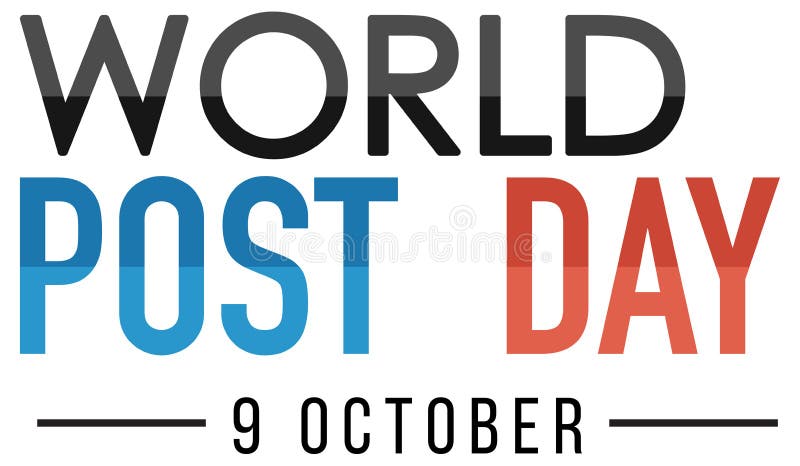 World Post Day on 9 October Banner Stock Vector - Illustration of empty ...
