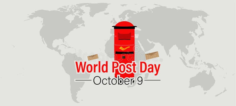World Post Day, October 9. Conceptual Design Illustration Vector for ...