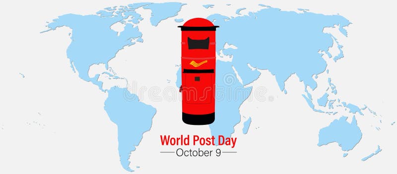 World Post Day, October 9. Conceptual Design Illustration Vector for ...