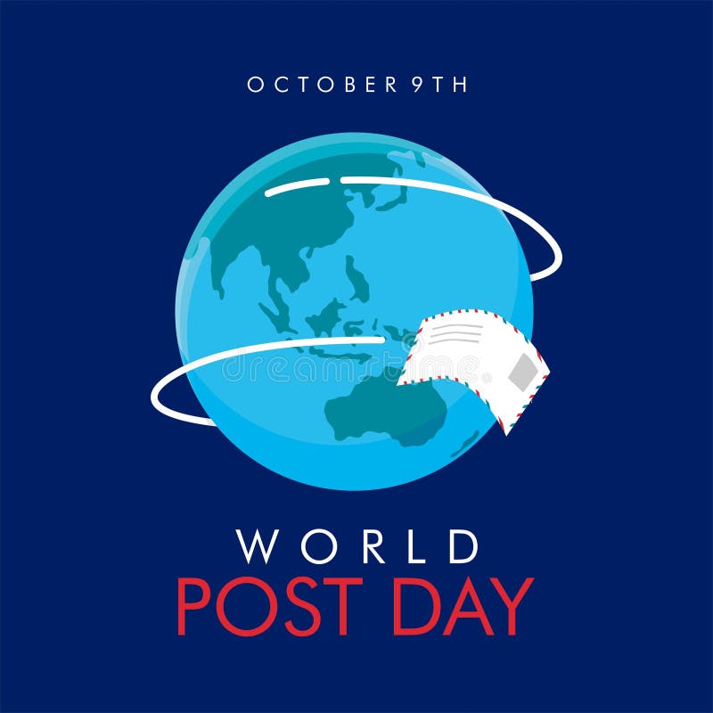 World Post Day Poster Template Vector Stock Stock Vector - Illustration ...