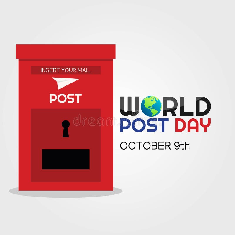 World Post Day Vector Illustration Stock Vector - Illustration of ...