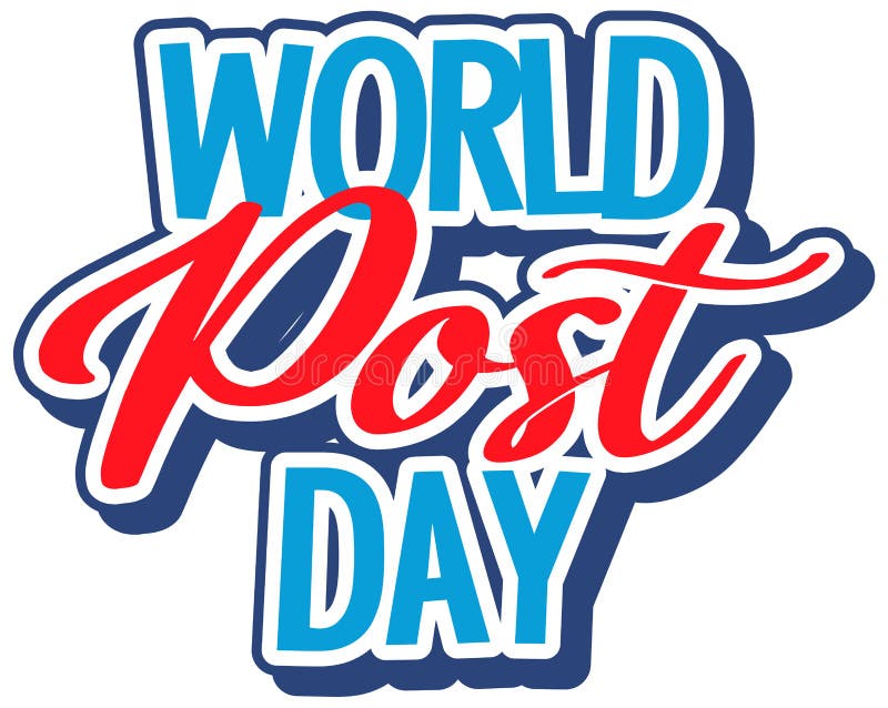 World Post Day word banner stock vector. Illustration of mail - 241925930