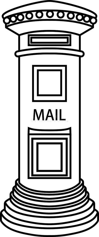 World Postal post outline stock vector. Illustration of envelope ...