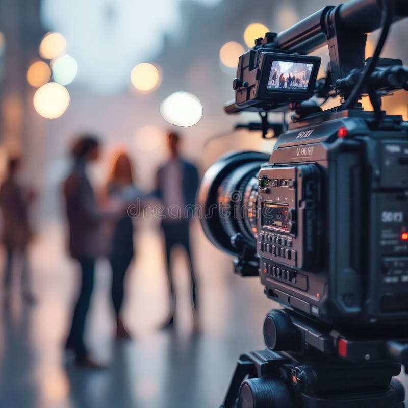 World Press Freedom Day Back View of Journalists Filming Interviews ...