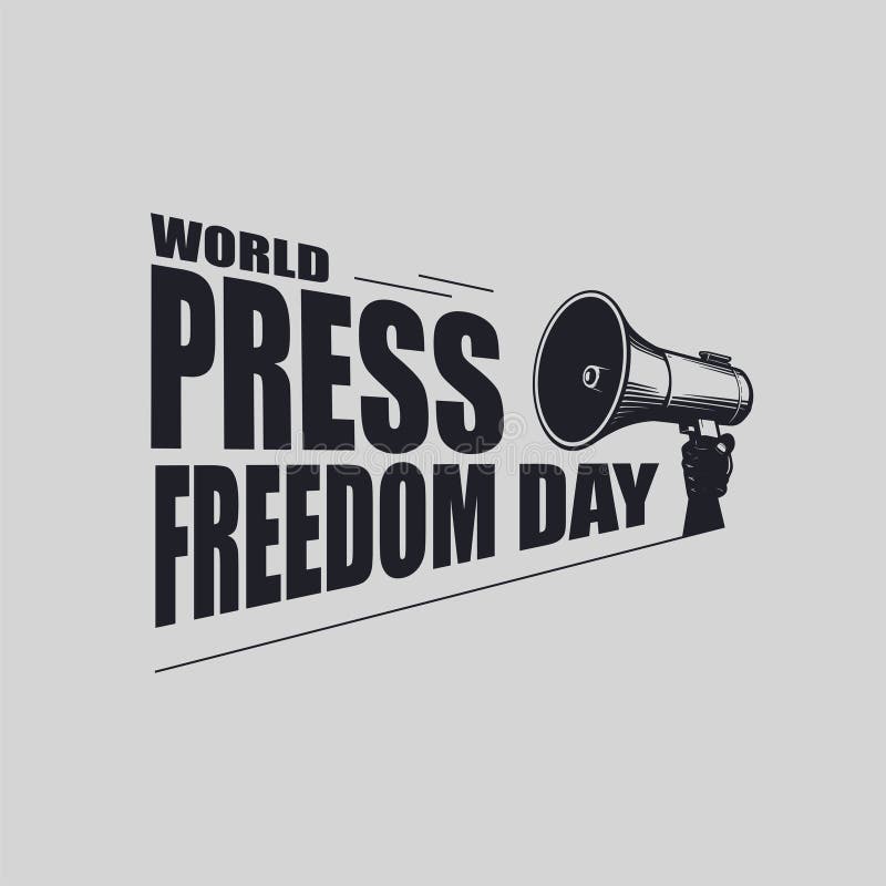 World Press Freedom Day Concept with Megaphone Icon Stock Illustration ...