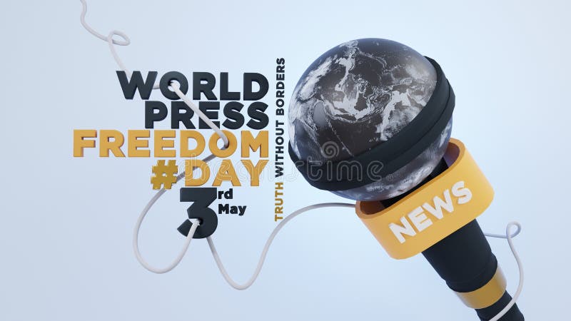 World Press Freedom Day 3rd May Stock Illustration - Illustration of ...
