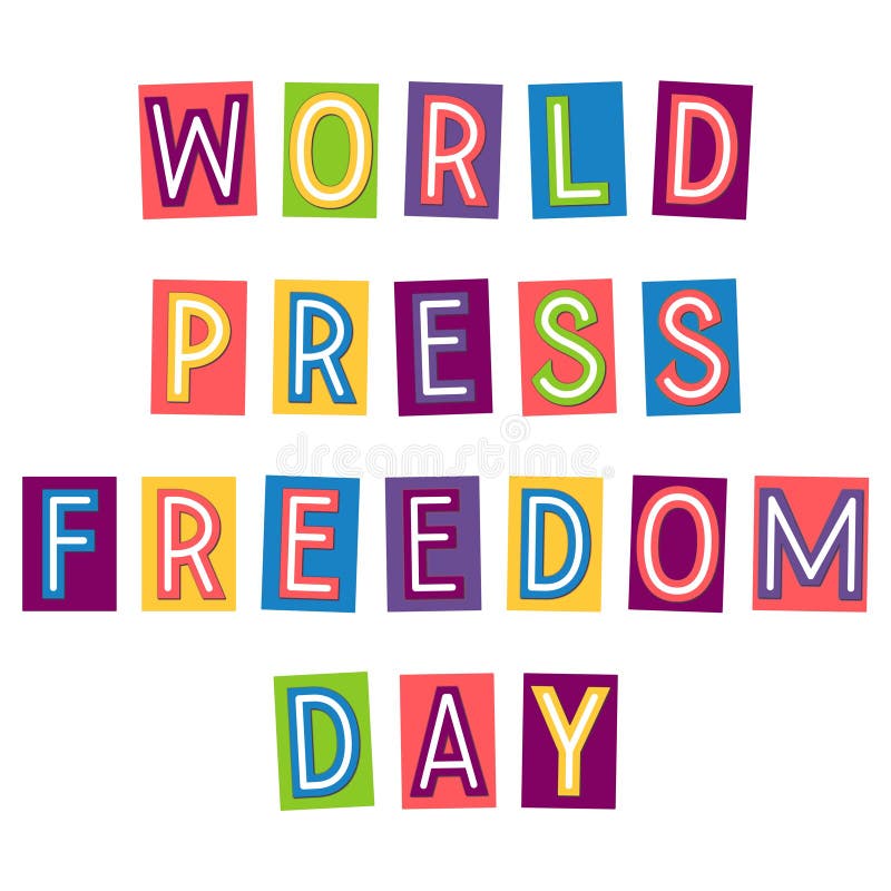 World Press Freedom Day Idea Logo Stock Illustration - Illustration of ...