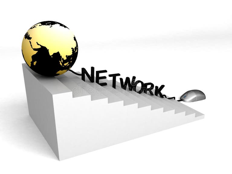 World Progressing through Networking Stock Illustration - Illustration ...