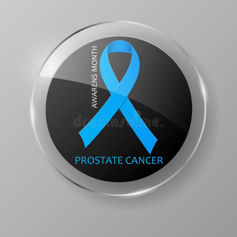 World Prostate Cancer Day Button. Blue Ribbon Stock Vector ...