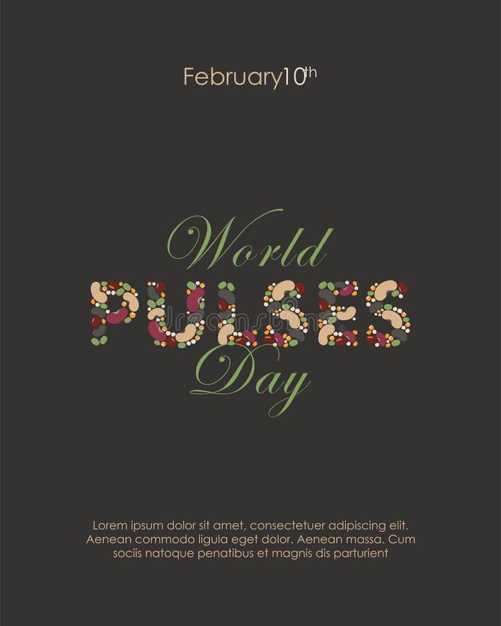 World Pulses Day Poster Template Stock Illustration - Illustration of ...