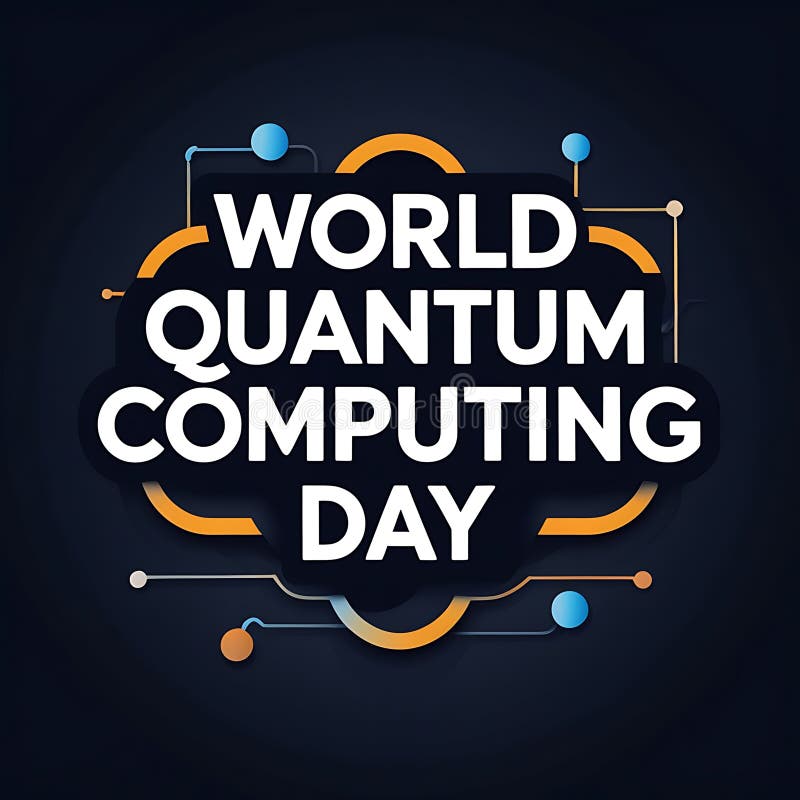 World Quantum Computing Day Celebration Graphic Stock Photo - Image of future, data: 390010540