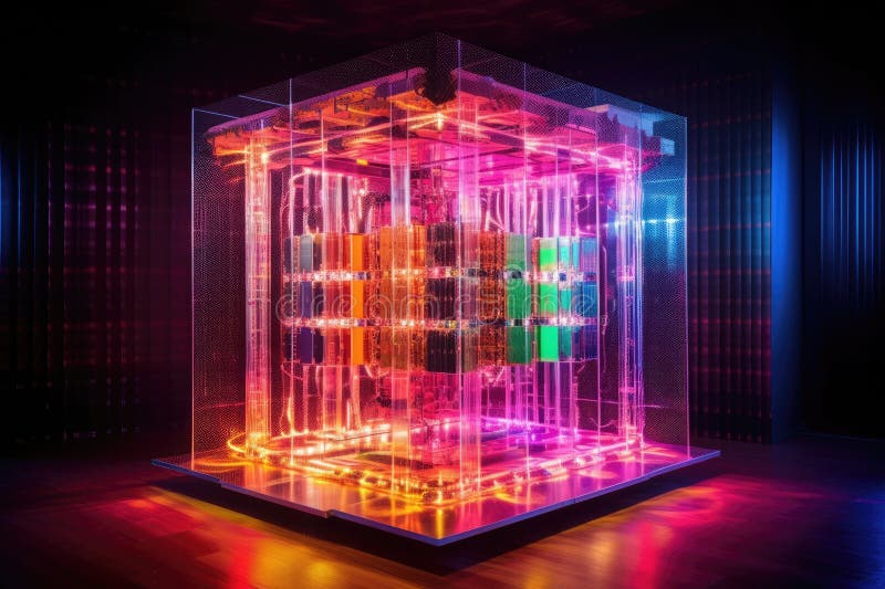 Computing and Quantum Technology. Generative AI Stock Illustration ...