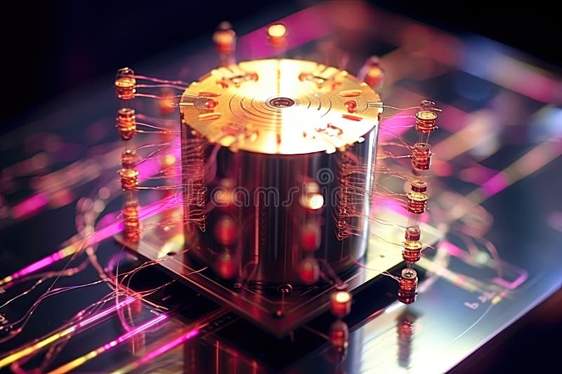 Computing and Quantum Technology. Generative AI Stock Illustration ...