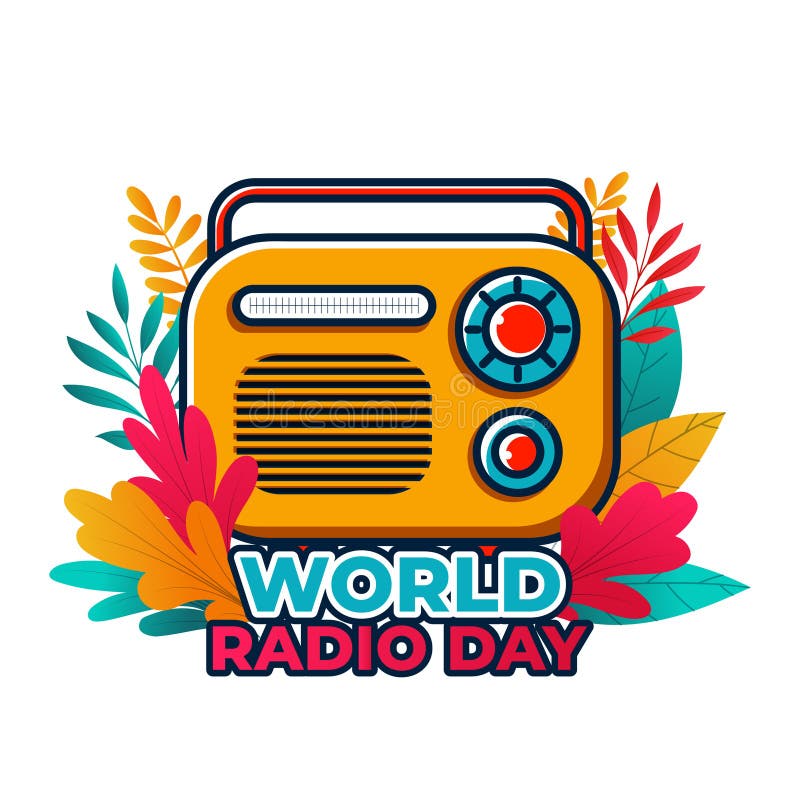 World Radio Day Vector Illustration with Flat Cartoon Design Stock ...