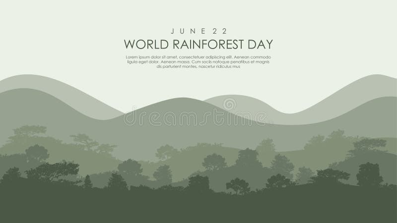 World Rainforest Day Banner Template Stock Vector - Illustration of ...
