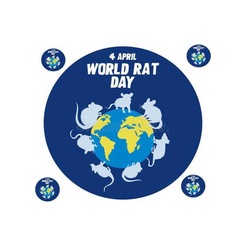 World Rat Day 4 April Free Vector Illustration Stock Vector ...