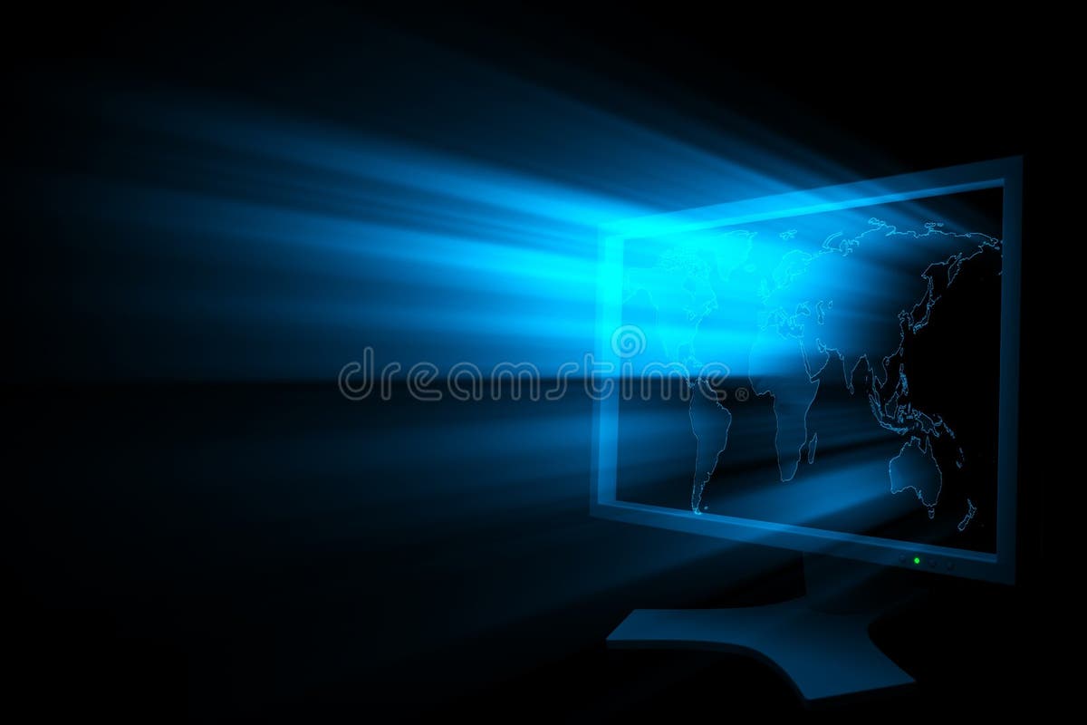 Light Blue Computer Monitor Stock Illustrations – 8,022 Light Blue ...