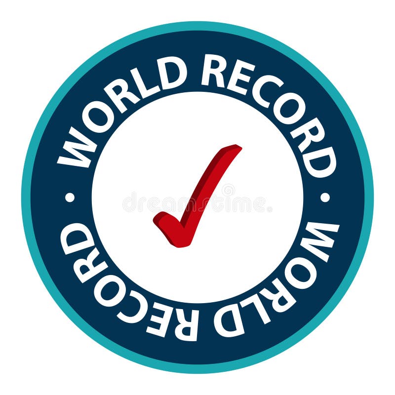 World Record Stamp on White Stock Illustration - Illustration of fame ...