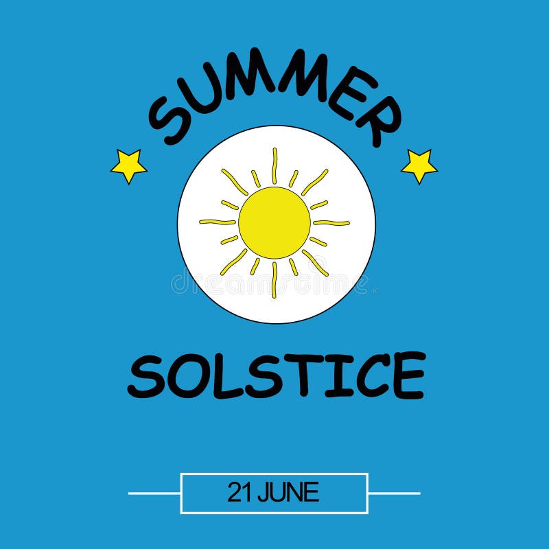 Summer Solstice. Symbol, Sign or Logo. 21 June. Stock Vector ...