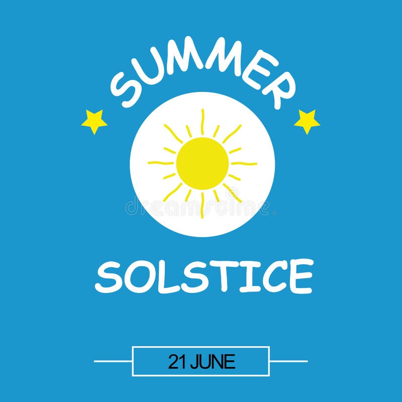 Summer Solstice. Symbol, Sign or Logo. Illustration. Stock Vector ...