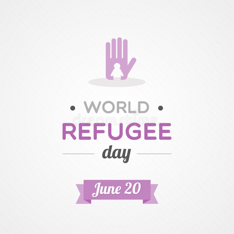 World Refugee Day. Awareness Banner. Vector Illustration, Flat Design ...