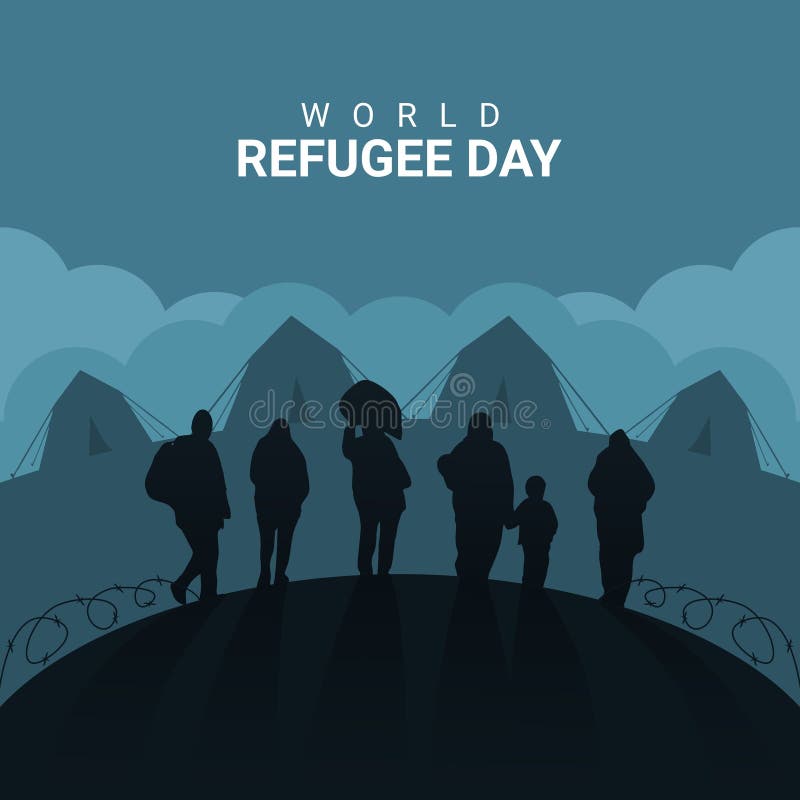 World Refugee Day Banner Template Stock Vector - Illustration of ...