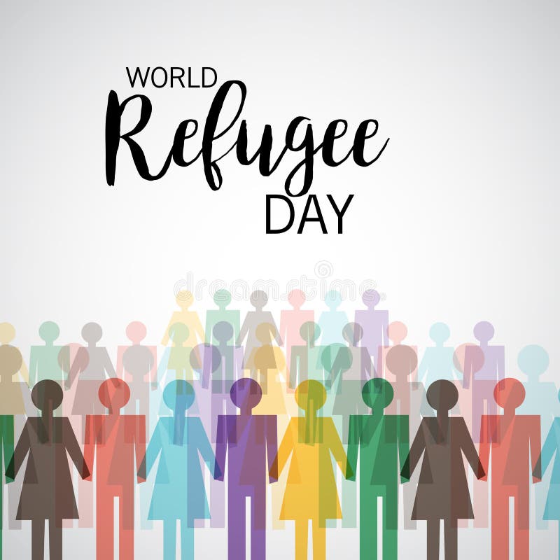 World Refugee Day. stock illustration. Illustration of crisis - 94361331