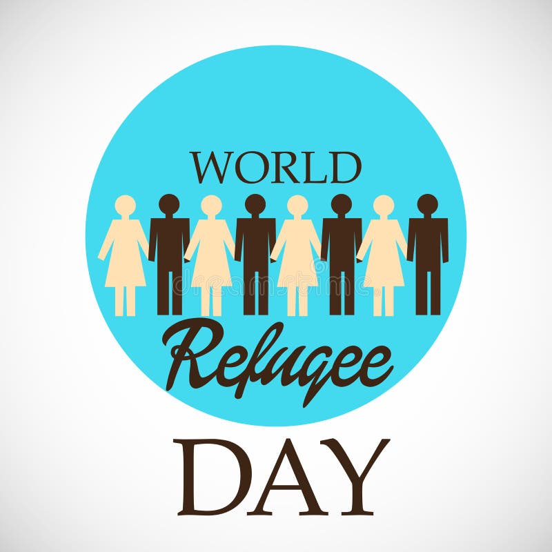 World Refugee Day. stock illustration. Illustration of conflict - 94361471