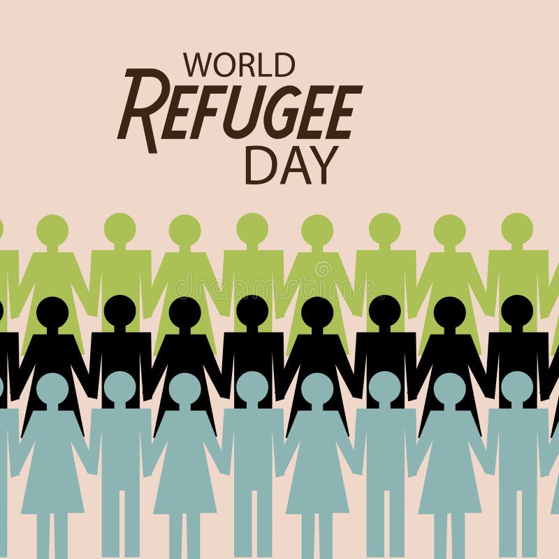 World Refugee Day. stock illustration. Illustration of life - 94361472