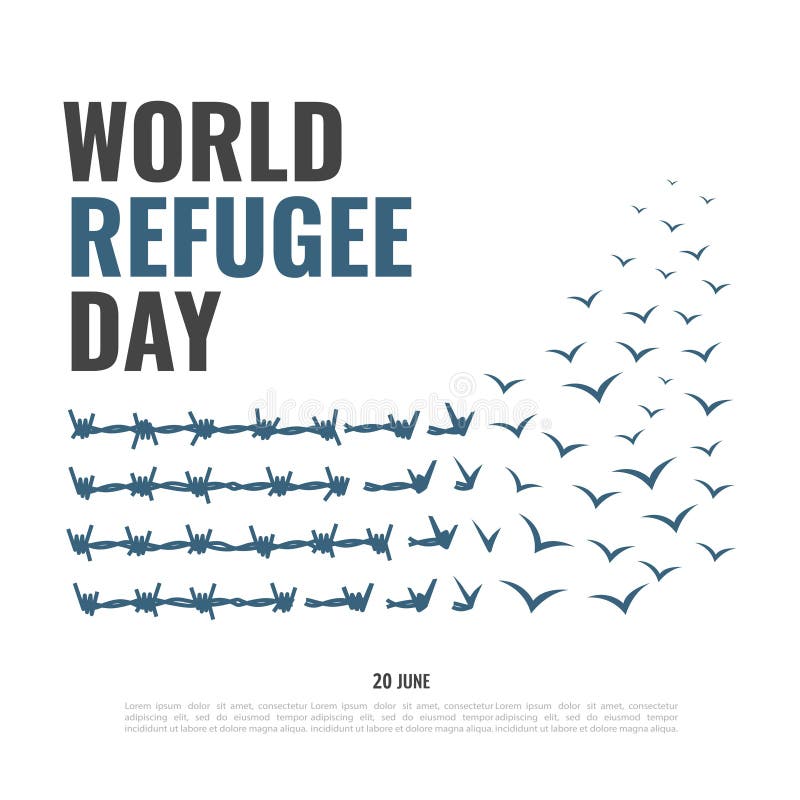 World Refugee Day stock vector. Illustration of care - 148724759