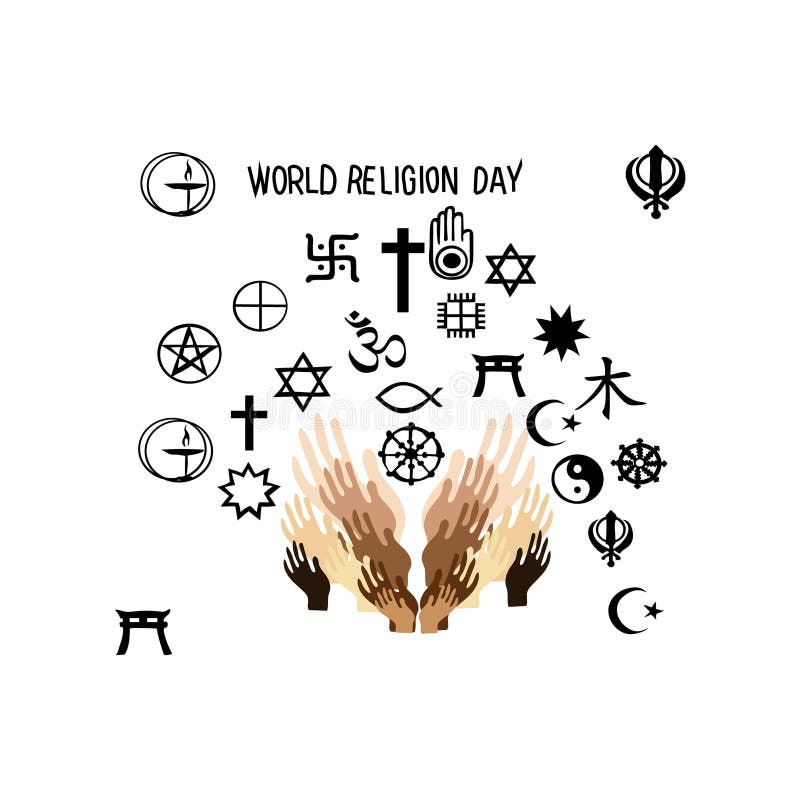 World Religion Day Free Vector Illustration Stock Vector - Illustration ...