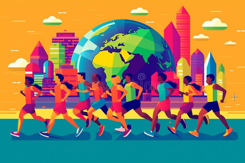 World Running Day.World Running Day. Promotion of Running Stock ...