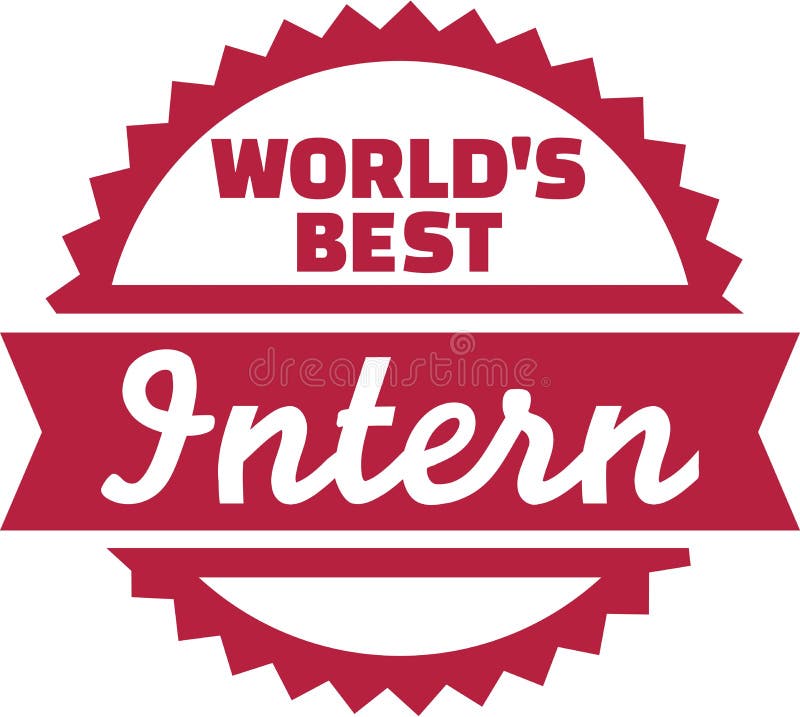 World`s Best Intern Badge stock vector. Illustration of person - 107174461