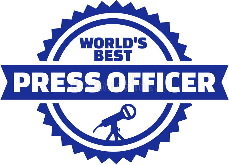 World`s Best Press Officer Button Stock Vector - Illustration of ...