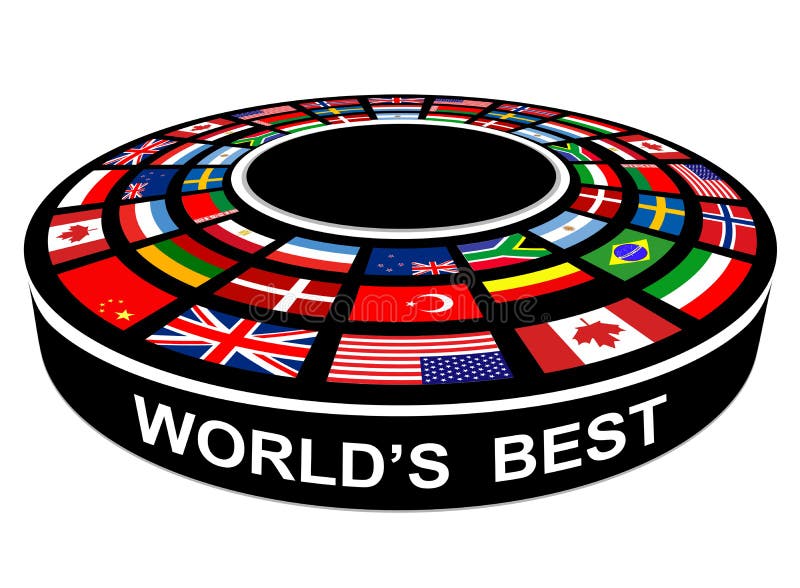 World`s Best Symbol with 3D Globe Icon Stock Vector - Illustration of ...