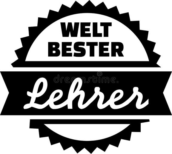 World`s Best Teacher Button German Stock Vector - Illustration of icon ...